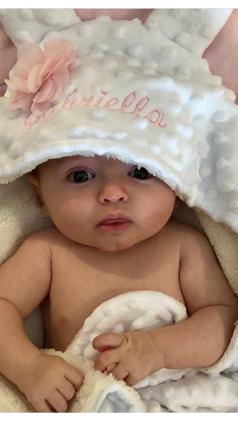 Baby Girl Personalized PINK Swaddle Blanket Pink Infant Minky Swaddle ...