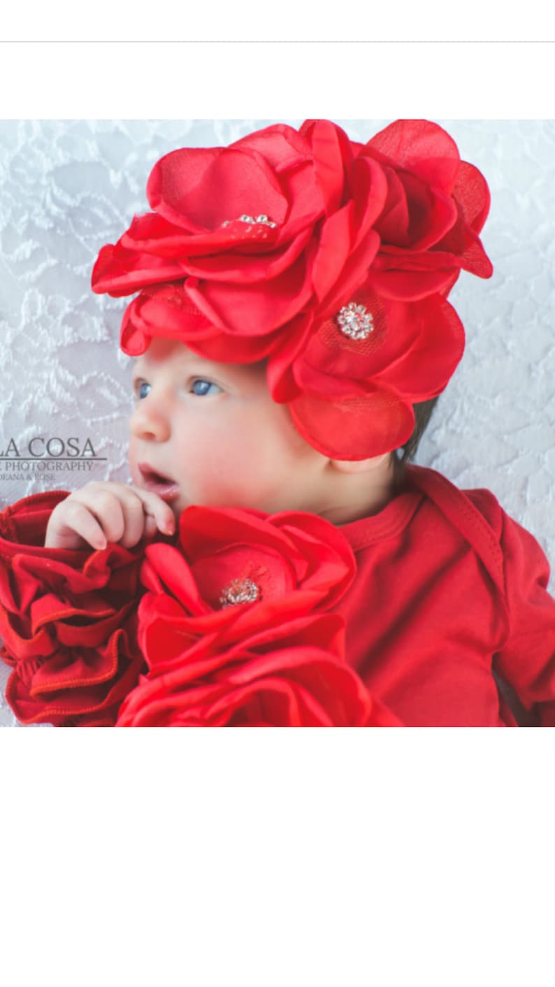 Baby Girl Red Romper Holiday Ruffle Red Infant Layette Cotton - Etsy