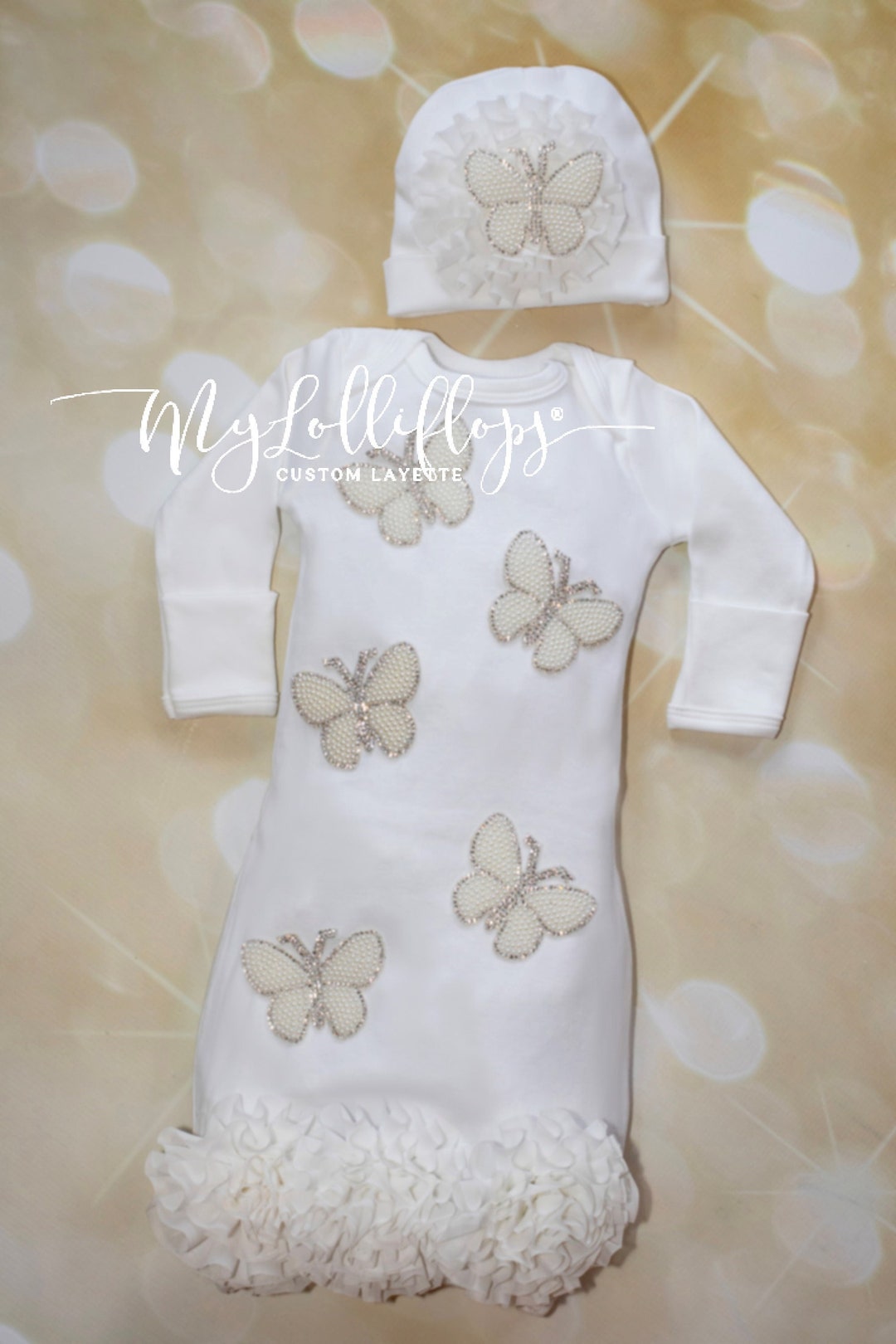 Baby Girl Take Home Newborn Baby Girl White Gown Baby Gift White ...