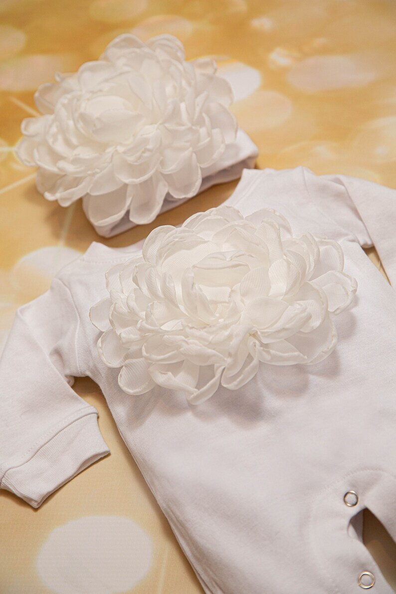 Baby Girl White Romper Baby Girl Romper Set Infant One Piece Set With ...