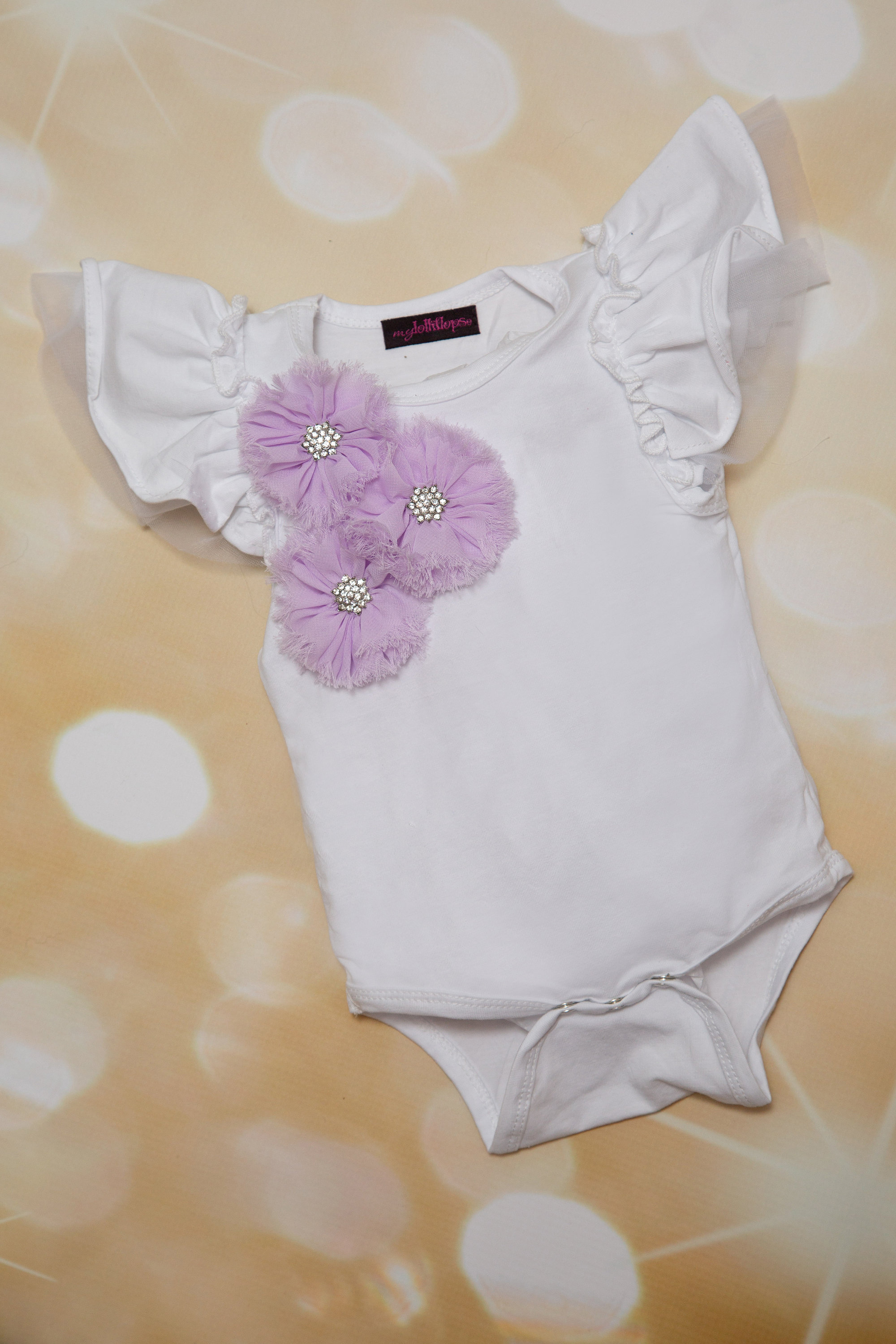 Baby Girl Cotton White One Piece with Butterfly sleves and | Etsy