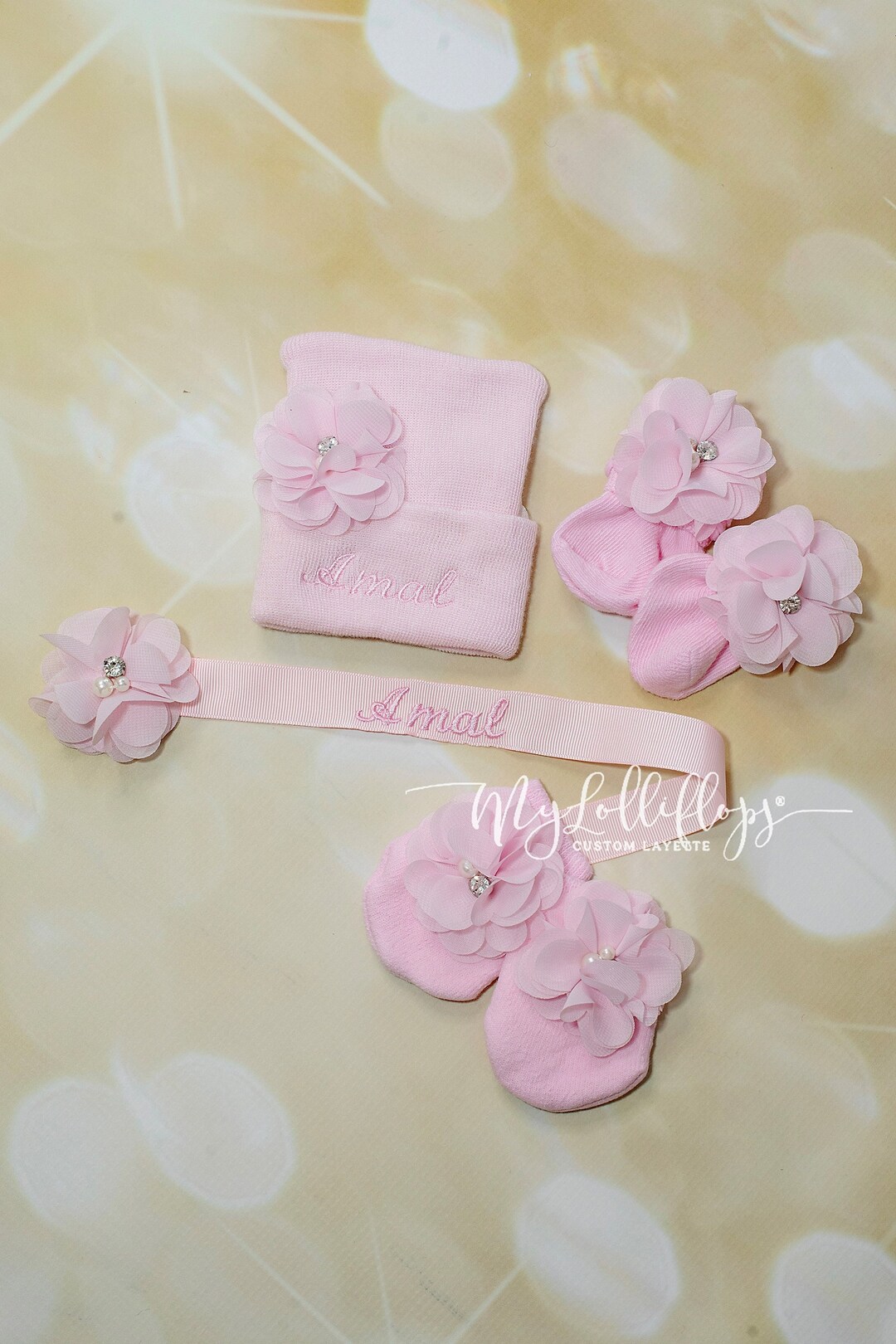 Baby Girl Newborn Hospital Set Personalized Shower Gift Newborn Baby ...