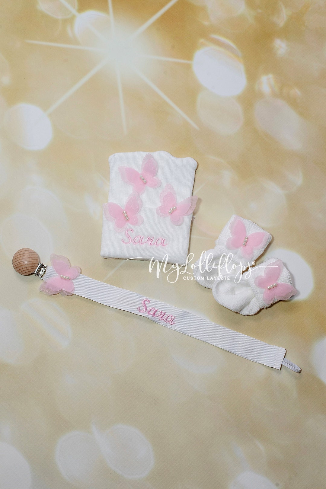 Baby Girl Newborn Hospital Set Personalized Shower Gift Newborn Baby ...