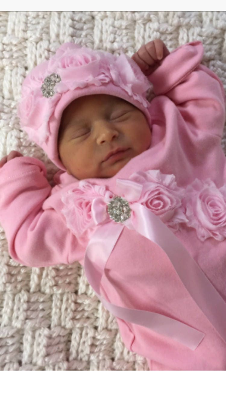 Baby Girl Pink Romper Baby Girl Romper Set Infant One Piece | Etsy