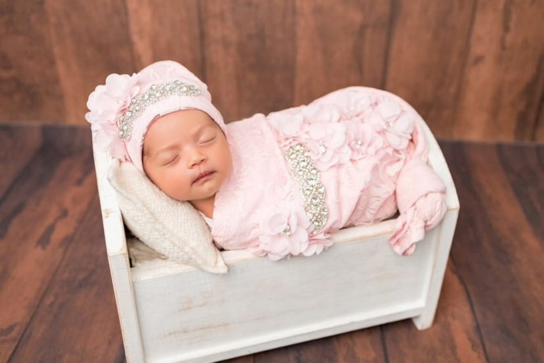 Newborn Baby Girl Gift Baby Girl Shower Gift Pink Lace Baby Sack Cotton ...