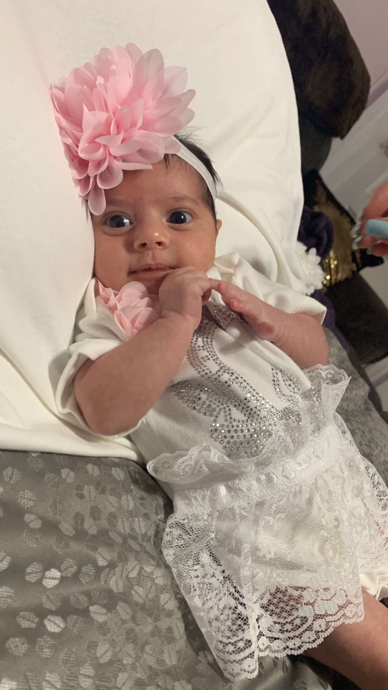 Baby Girl Royal Princess One Piece Set White Short Sleeve Set | Etsy