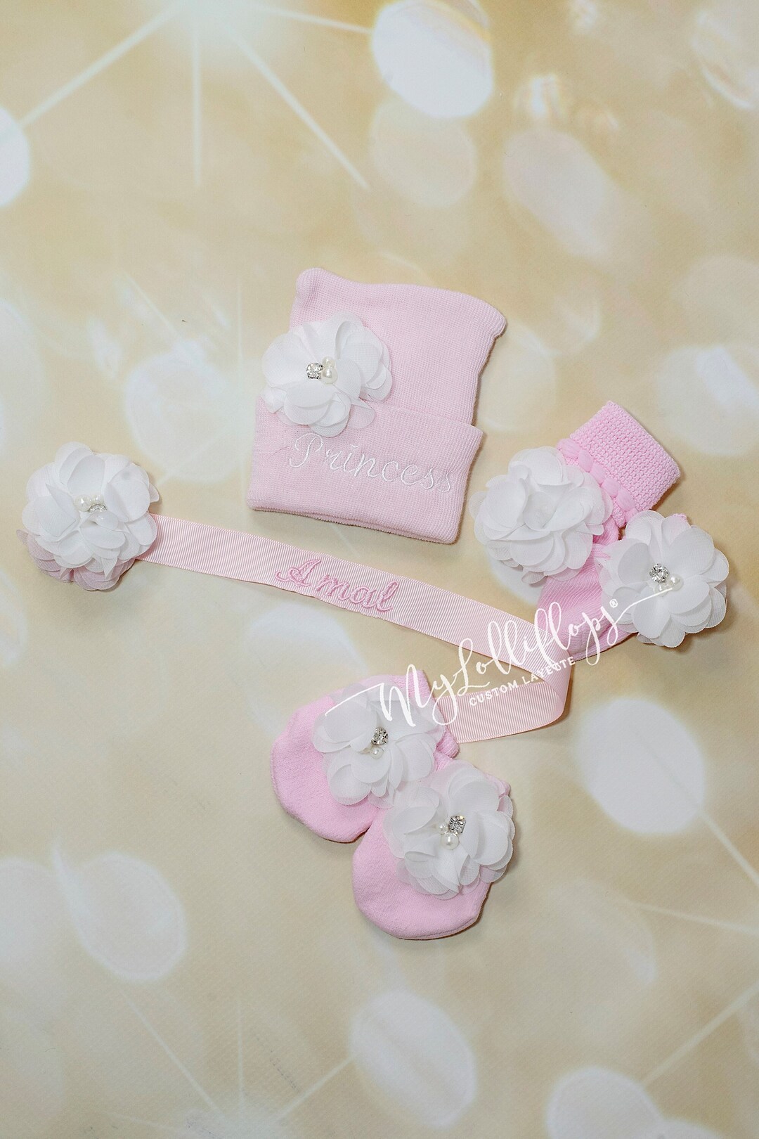 Baby Girl Newborn Hospital Set Personalized Shower Gift Newborn Baby ...