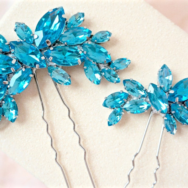 Rhinestone Hair Pins - Etsy