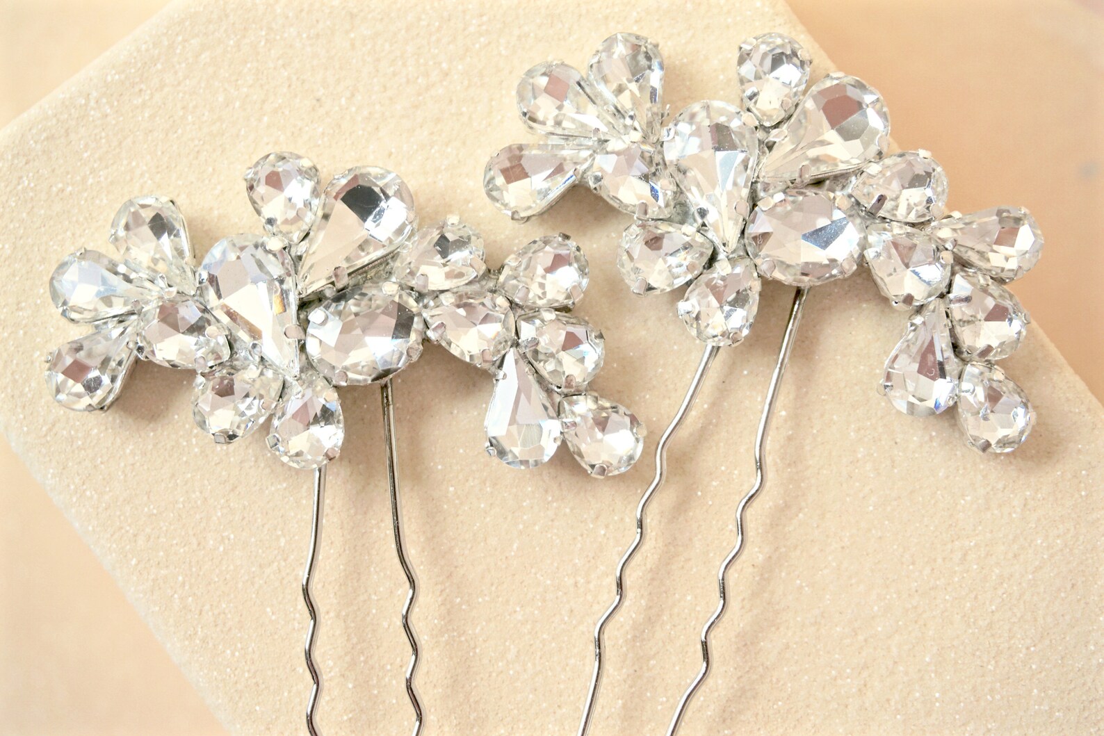 Rhinestone Hair Pinsbridal Hair Pinswedding Hair - Etsy