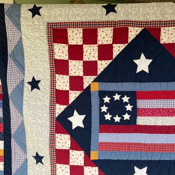 American Flag Quilt Pattern - Etsy