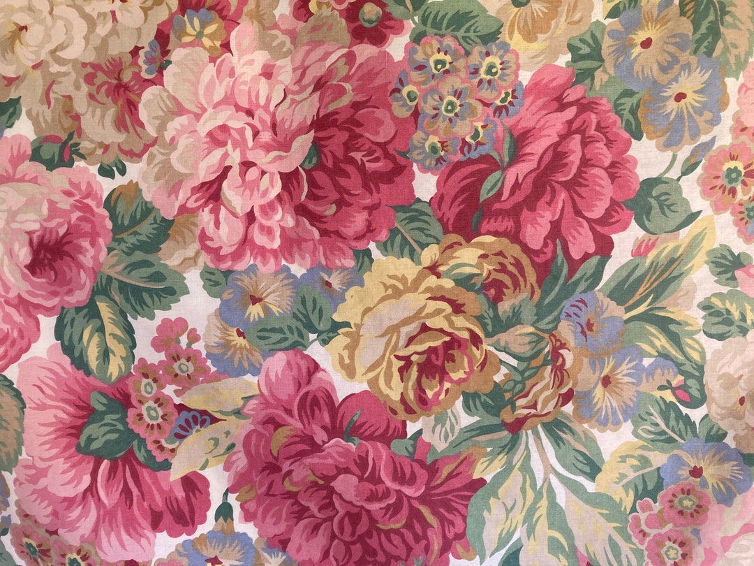 Vintage Duvet Cover Full Double Bed Size Floral Print With Pink And
