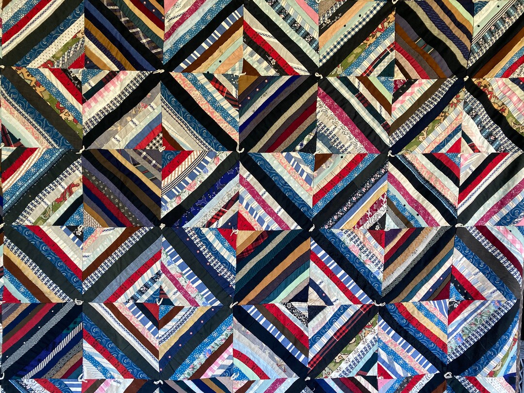 Antique-vintage Pieced Patchwork Quilt, Hand Made Quilt, One of a Kind ...