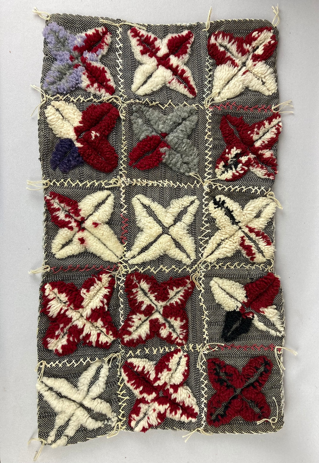 Antique Textile Hand Made One of a Kind Tufted Homespun - Etsy