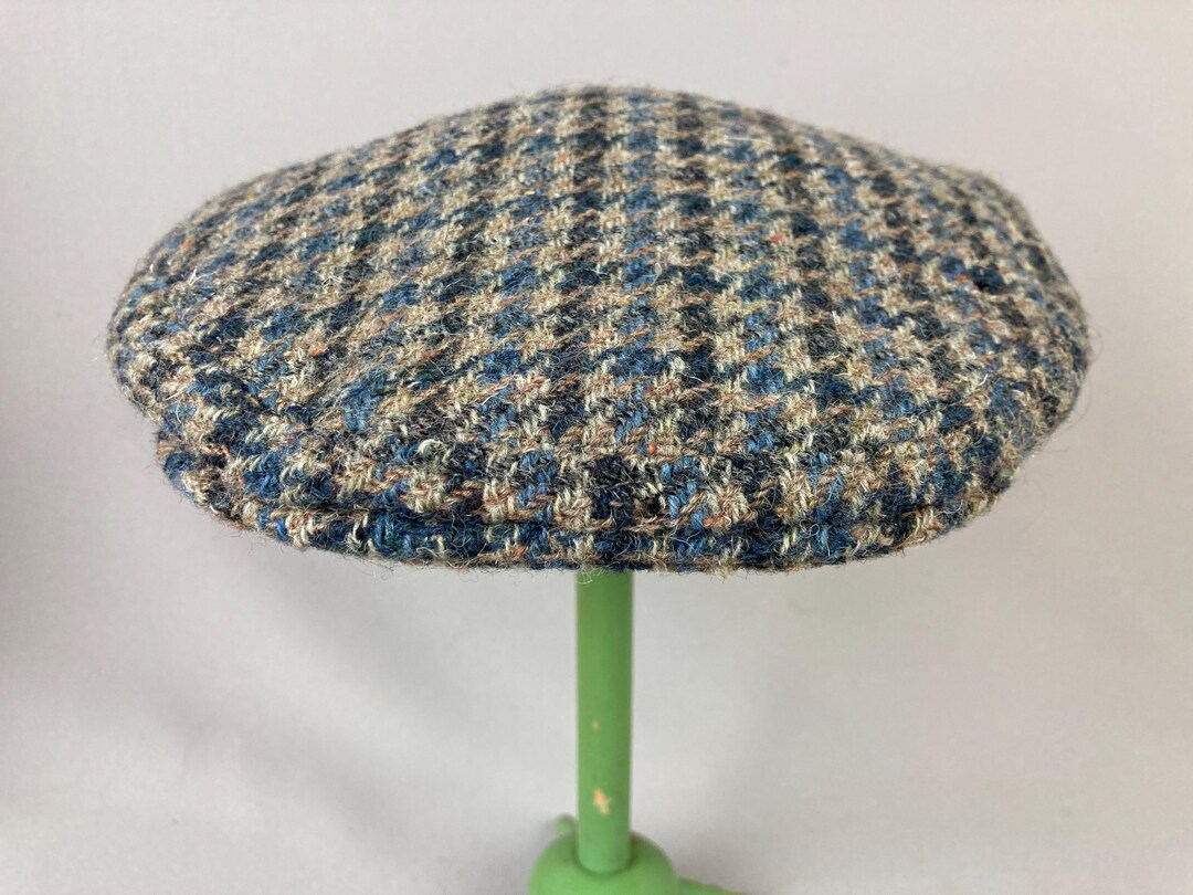 Vintage Cabby or Newsboy Cap, Men's Cap, Houndstooth,blue Brown, Beige ...