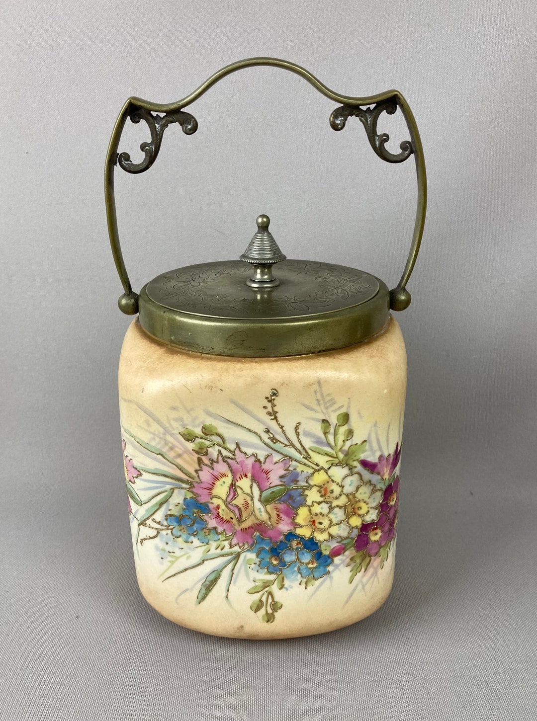 Vintage Biscuit Jar, Royal Bonn, Ernst Wahliss, Porcelain Biscuit Jar ...