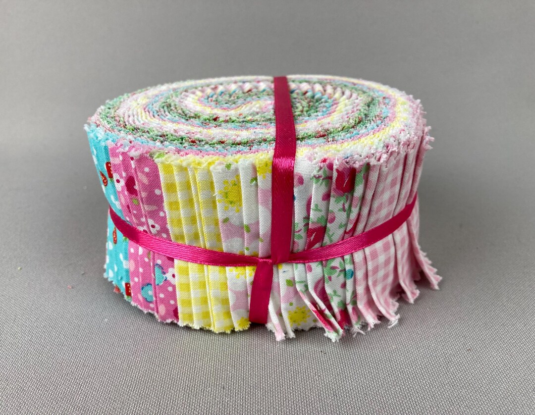 Vintage, Jelly Roll, Quilting Fabric, 40 Pieces, 2 1/2 Wide, Blue and ...