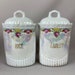 Antique Porcelain Canisters, Set of 5, Tea, Coffee, Sugar, Rice, Barley ...