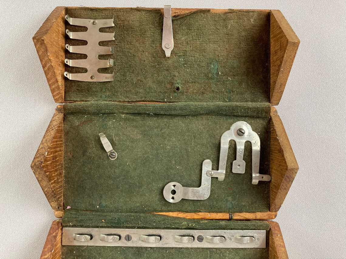 Antique Singer Puzzle Box Sewing Machine Attachments Oak - Etsy