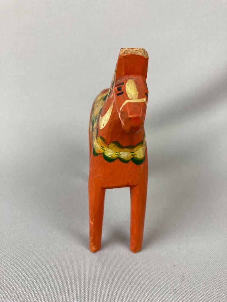 Vintage Dala Horse, Swedish Folk Art, Dalarna Region, Hand Crafted ...