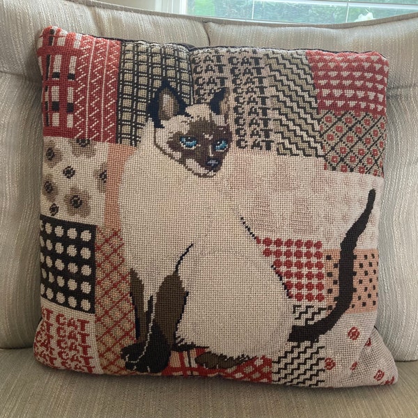 Cat Needlepoint - Etsy