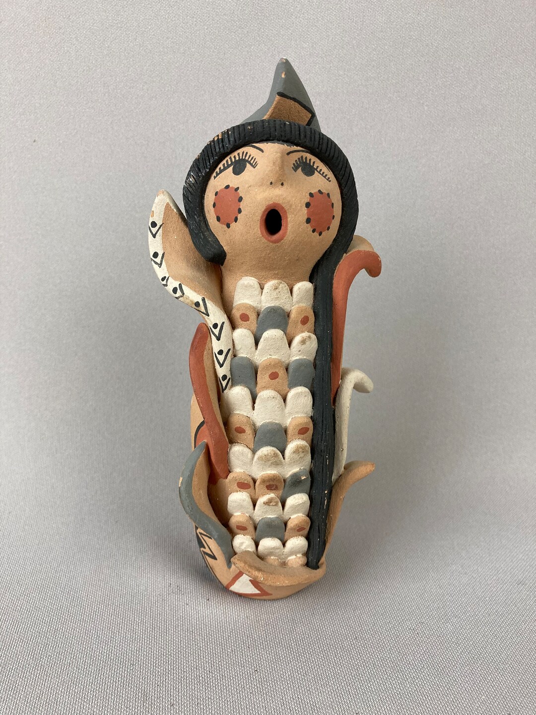 Vintage, Hand Made Pueblo Corn Maiden, Story Teller Figurine, Jemez ...