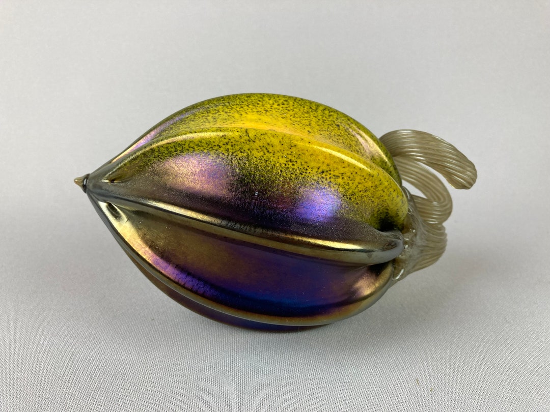 Vintage Orient and Flume Squash or Gourd, Object De Art, Iridescent ...