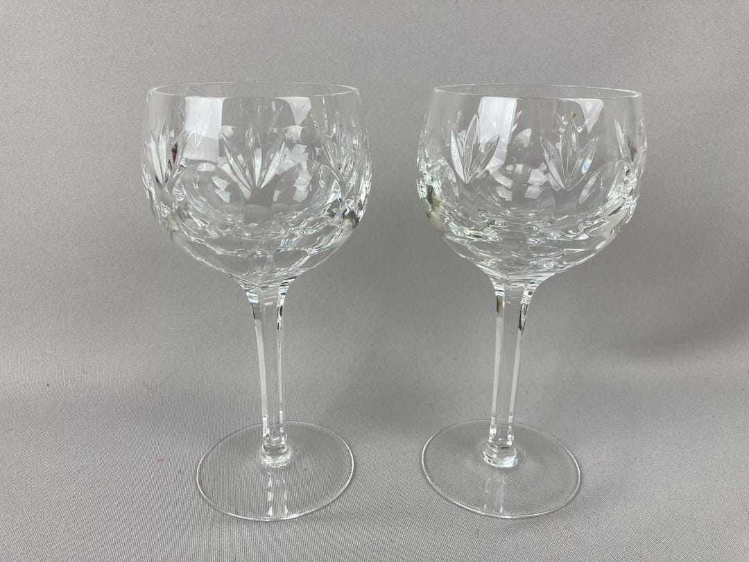Vintage Pair of Gorham Goblets,bamberg Pattern, Crystal Stemware, Blown ...