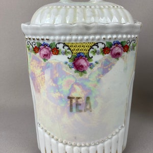 Antique Porcelain Canisters, Set of 5, Tea, Coffee, Sugar, Rice, Barley ...