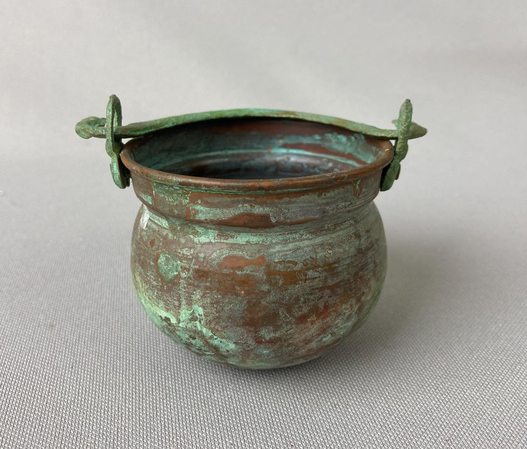 Vintage, Copper Pot, Miniature Copper Pot, Measures 2 2/8" Wide X 2 1/4 ...