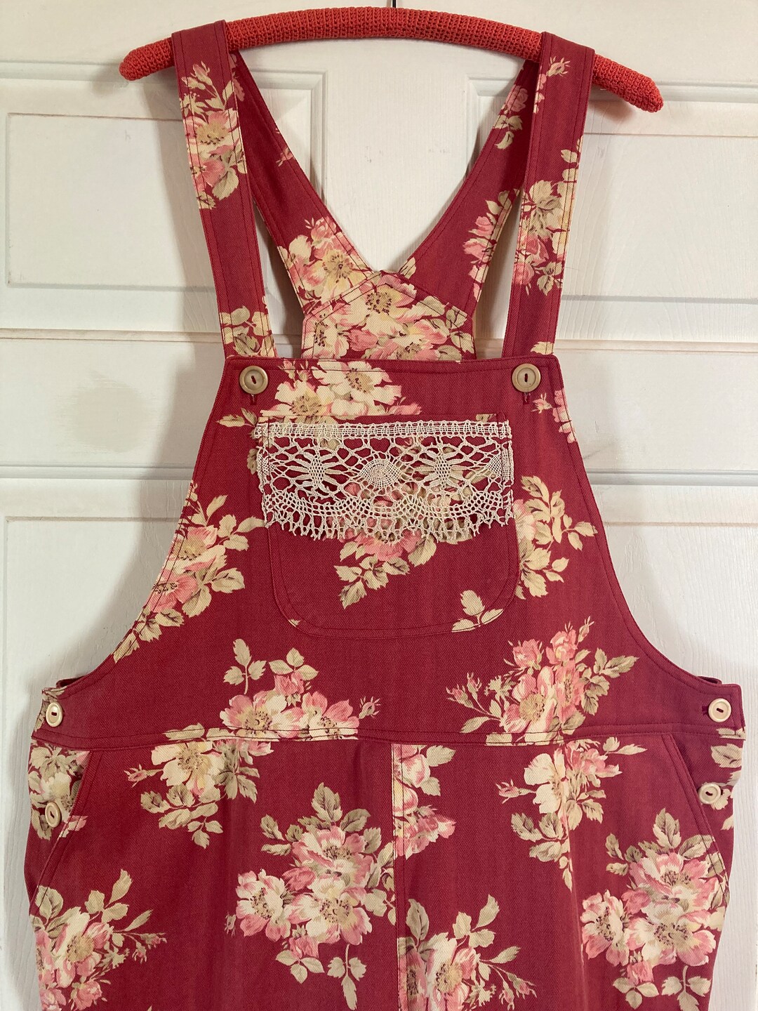 Hand Made Overalls, One of a Kind, Floral Print, 100% Cotton, With ...