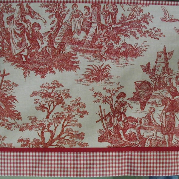 Red and White Toile - Etsy