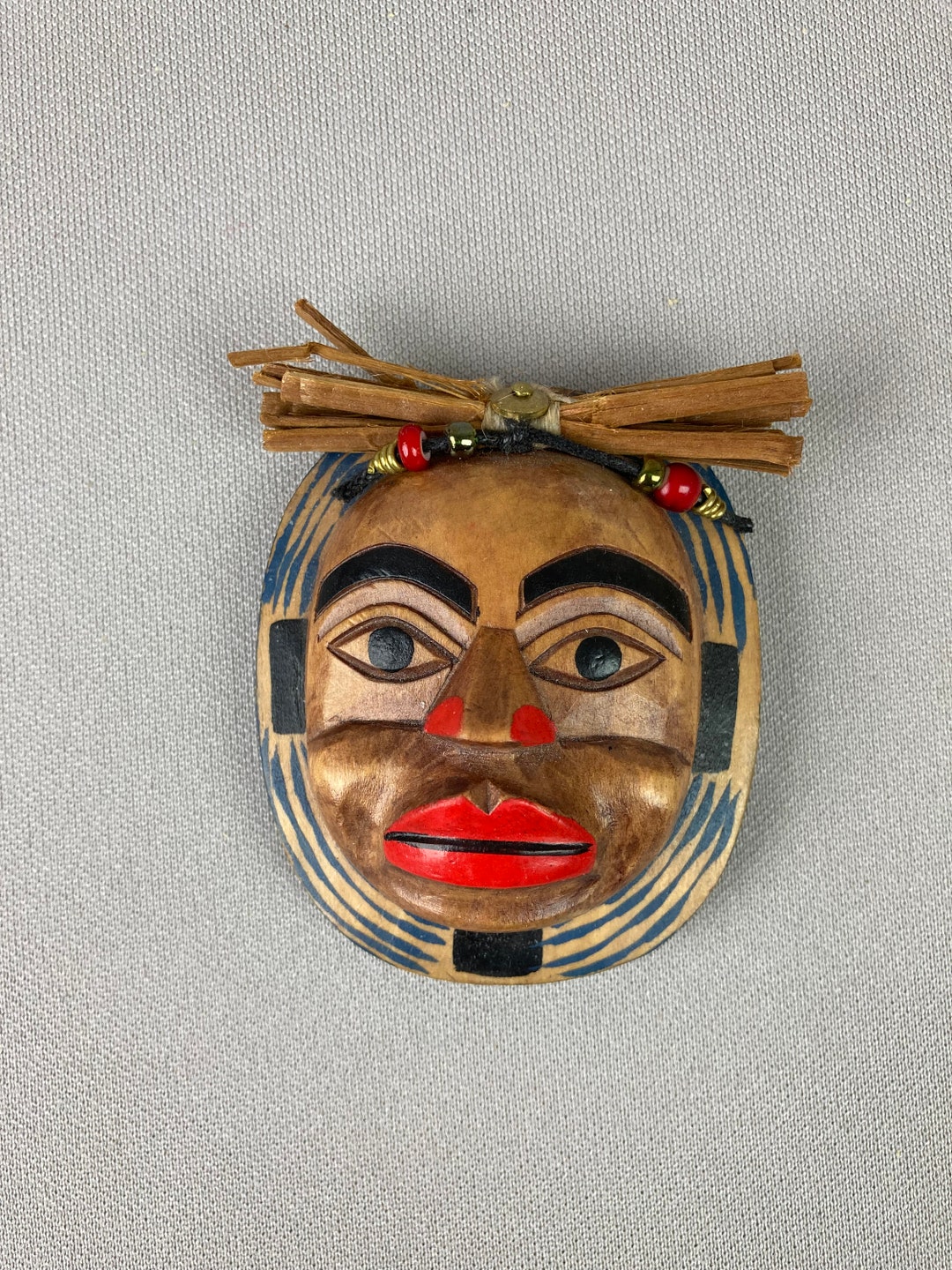 Vintage Northwest Coast Moon Mask, Miniature Mask, Hand Carved by Artie ...
