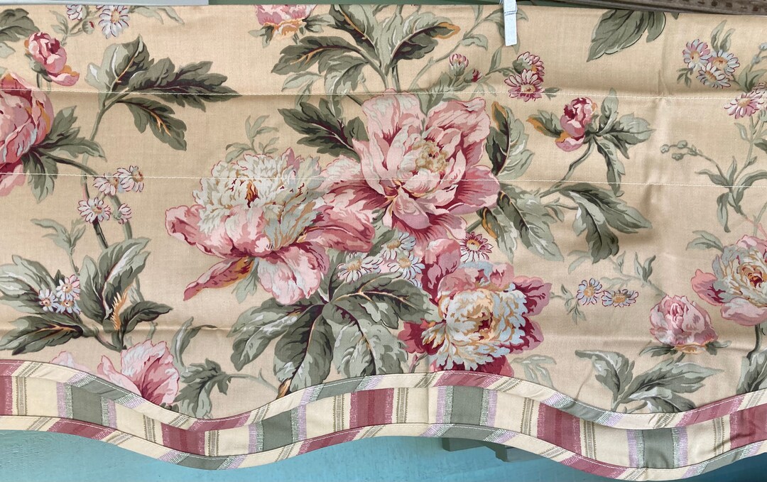 Vintage Curtain Valance, UNUSED, Waverly, "forever Yours" Pattern ...