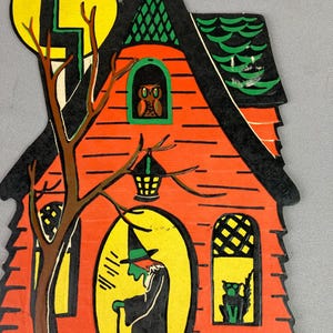 Vintage, Halloween Decoration, Witch, Made by Beistle, Made in USA ...