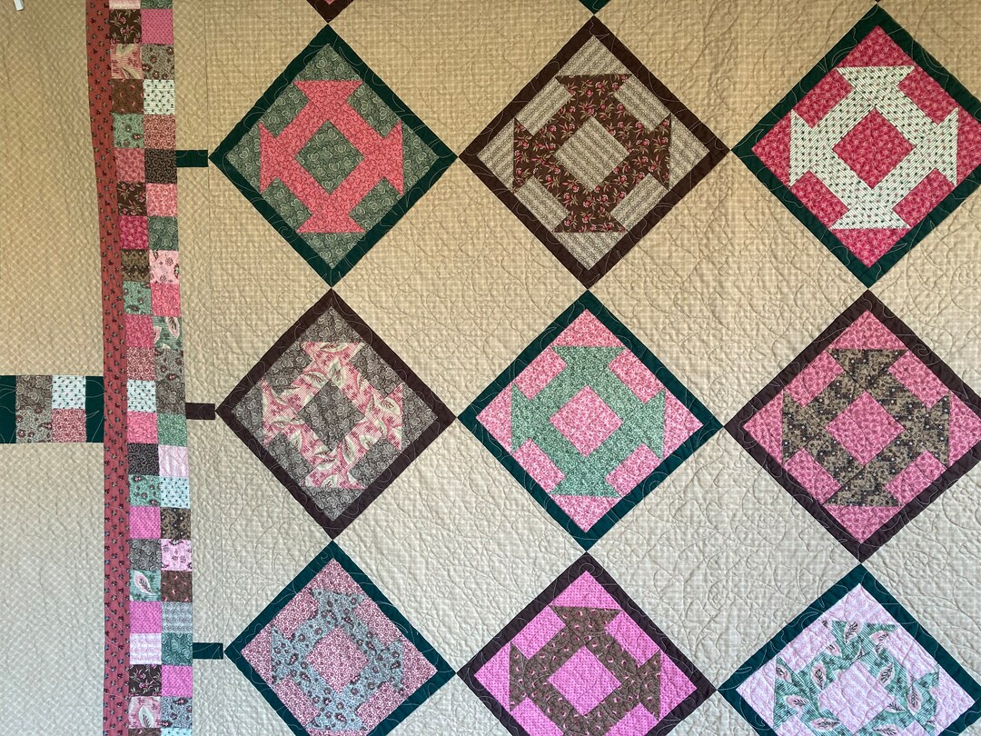 Vintage Pieced Patchwork Quilt Hand Made One of a Kind - Etsy