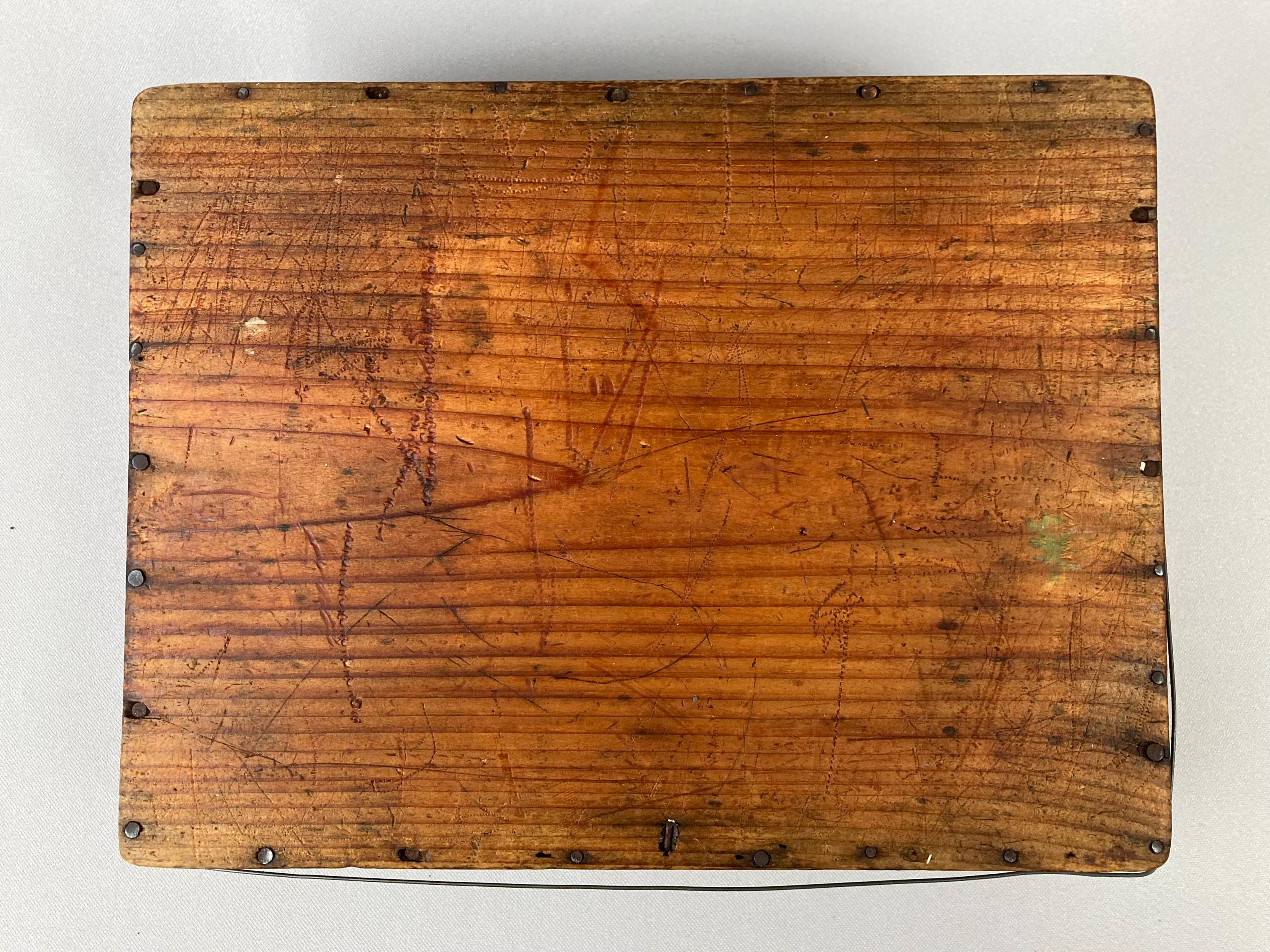 Antique Wooden Cutlery Box, Divided Toolbox With Divider, Solid Wood ...