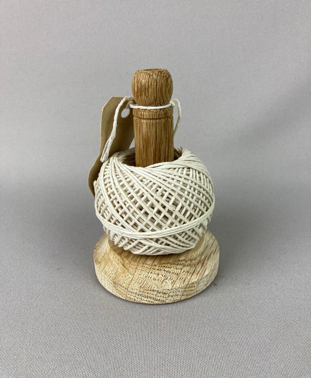 Vintage String Holder, Hand Made From Oak Wood, Wood Turned,made in ...