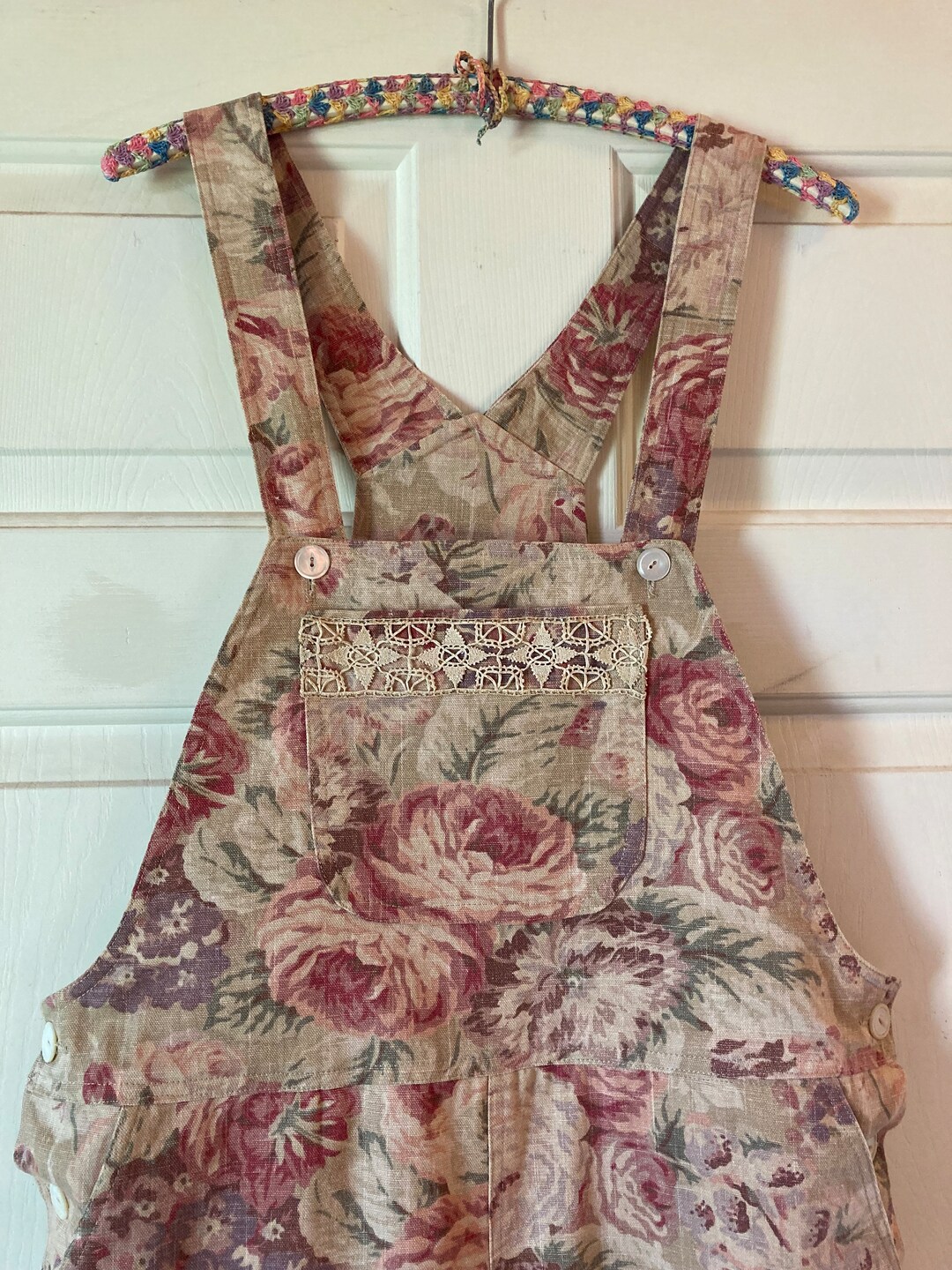 Hand Made Overalls, One of a Kind, Floral Print, 100% Cotton, With ...