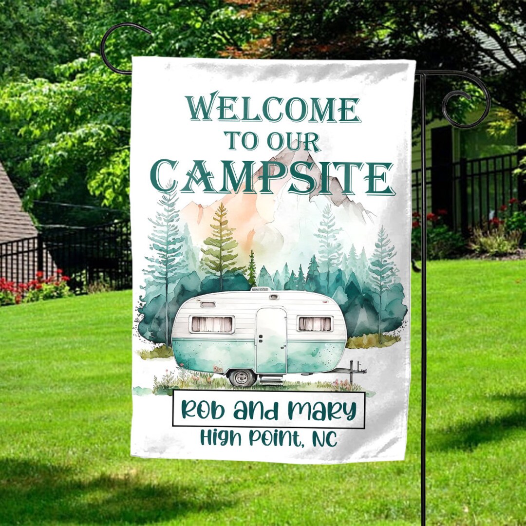 Personalized Camping Flag, Custom Garden Flag, Camping Flag, Camper ...