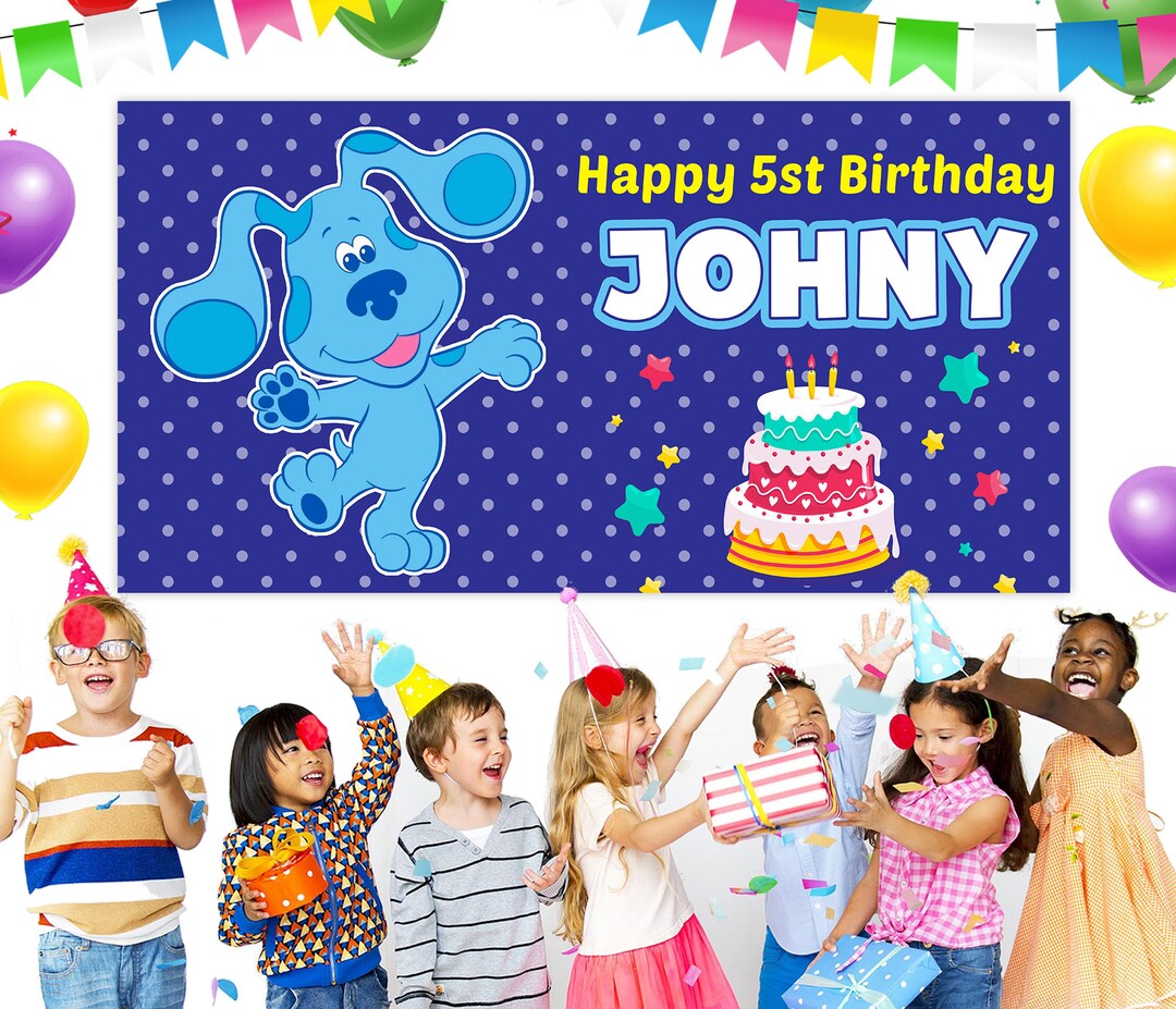 Blue's Clues Birthday Banner, Blues Clues Backdrop Birthday Party, Blues Clues Party Bakdrop ...