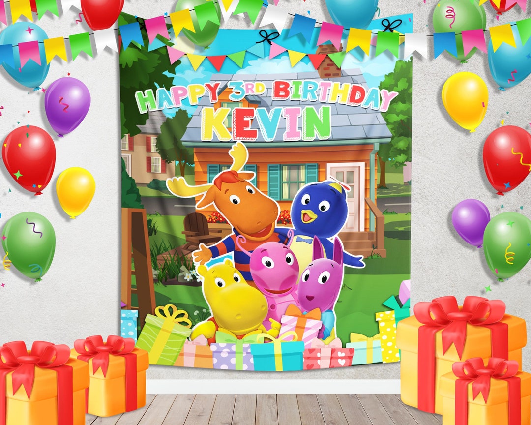 Backyardigans Happy Birthday Banner, Backyardigans Backdrop Banner Tv ...