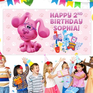 Blues Clues Birthday Backdrop, Blues Clues Personalized Birthday Banner, Personalized Backdrop ...