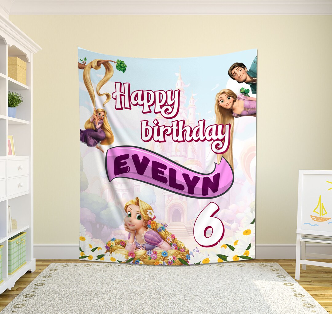Tangled Rapunzel Backdrop, Tangled Rapunzel Banner, Tangled Rapunzel ...