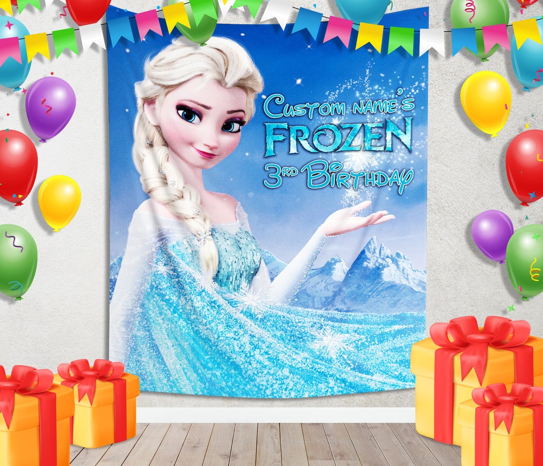 Frozen Birthday Banner, Elsa Banner, Elsa Personalized Banner, Frozen ...