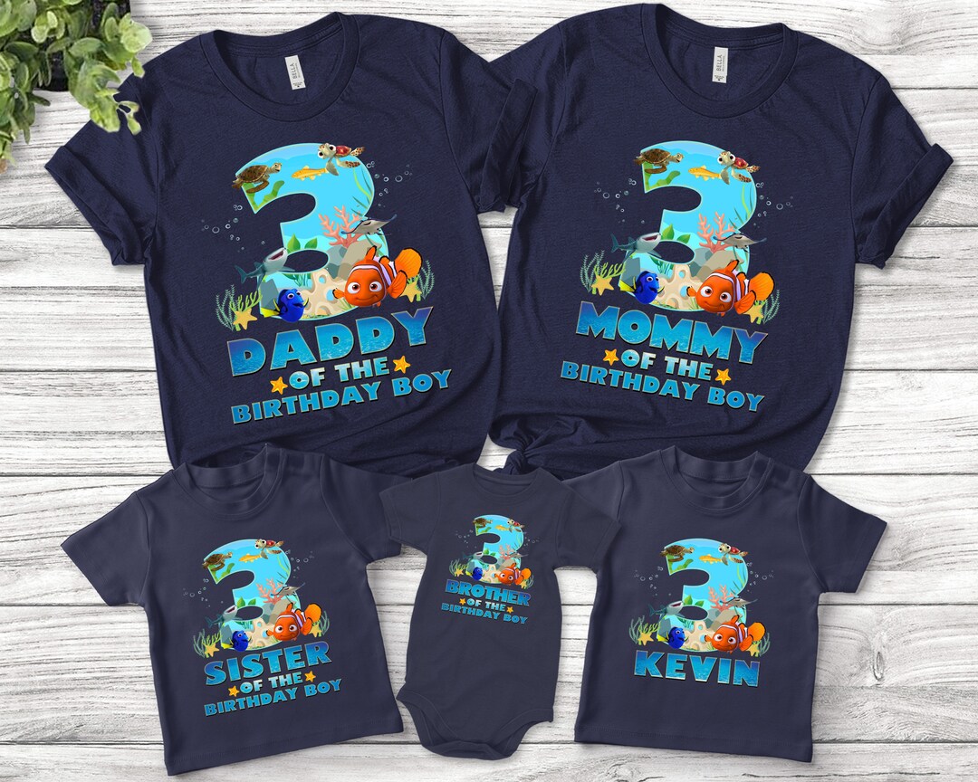 Finding Nemo Birthday Shirt/finding Nemo Family Birthday Shirt/custom ...