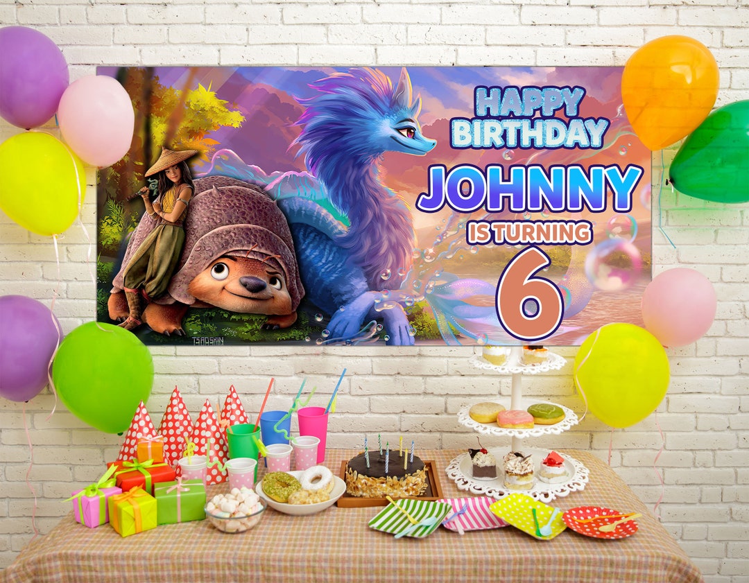 Raya Birthday Party Decorations, Raya Birthday Backdrop, Raya Party ...