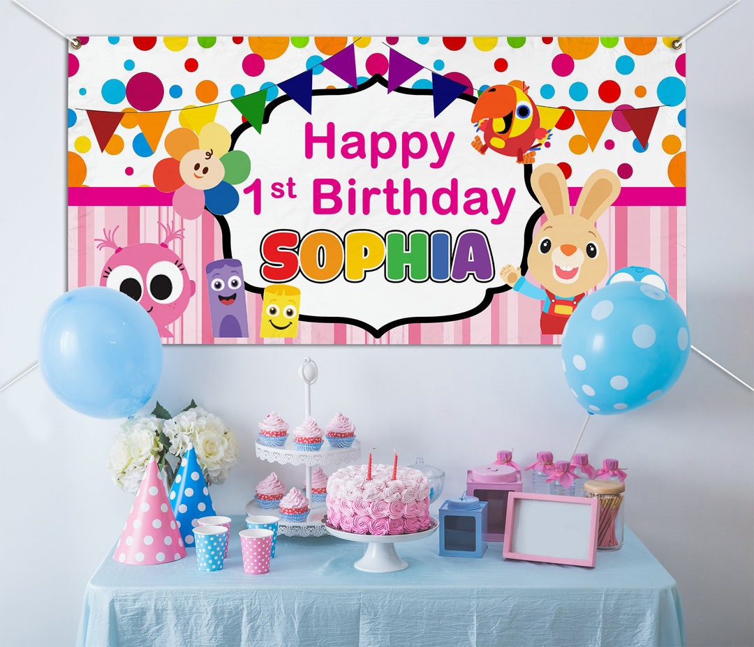 Baby First TV Birthday Backdrop/baby First TV Birthday Banner/baby ...