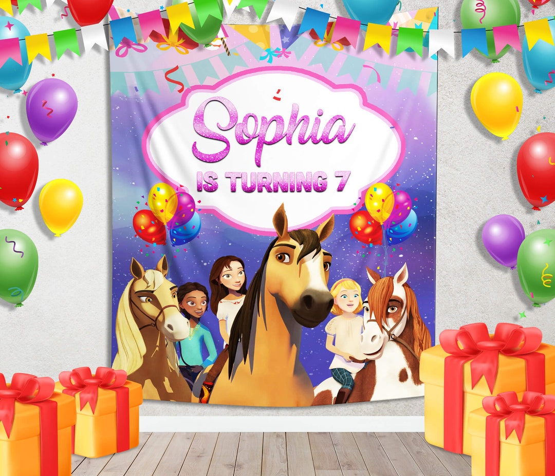 Spirit Riding Free Backdrop, Spirit Riding Free Banner, Spirit Riding ...