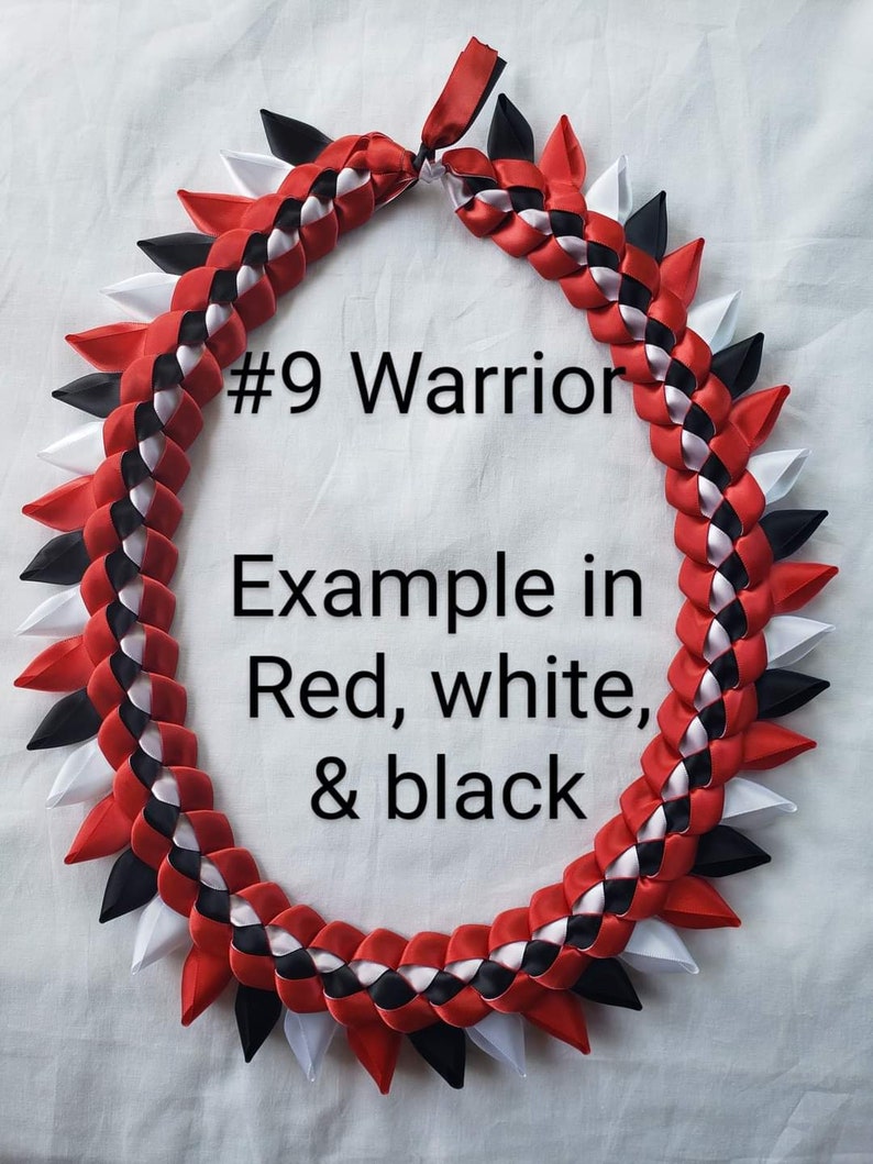 Graduation Warrior Ribbon Lei (custom) - Etsy