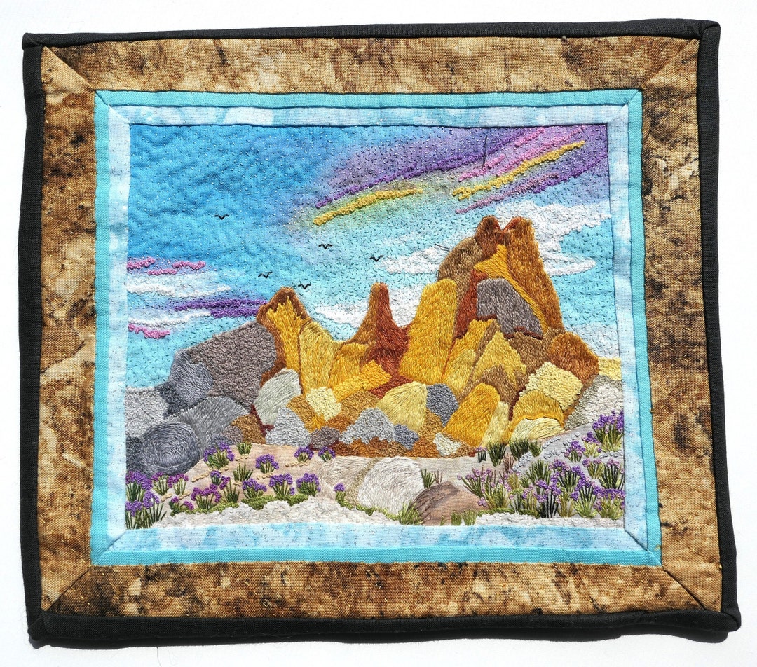 Small Art Quilt: Handmade Desert National Park Wall Hanging - Etsy
